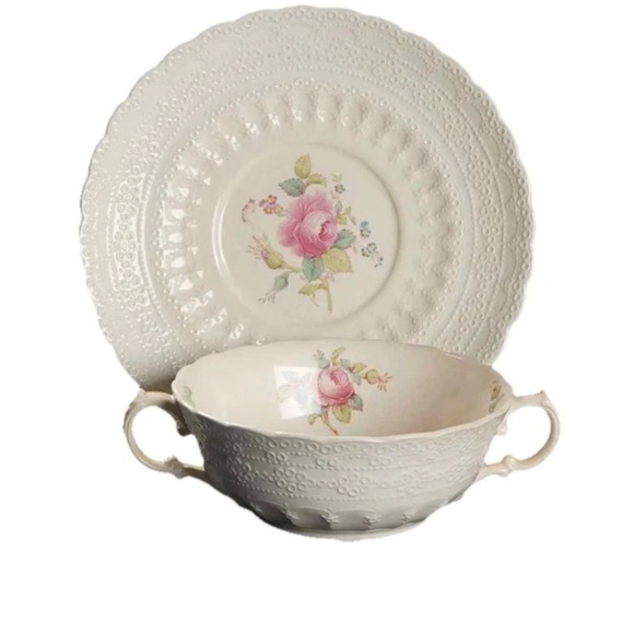 Spode | Dining | Spode Jewel Copeland Billingsley Rose Handled Cream ...